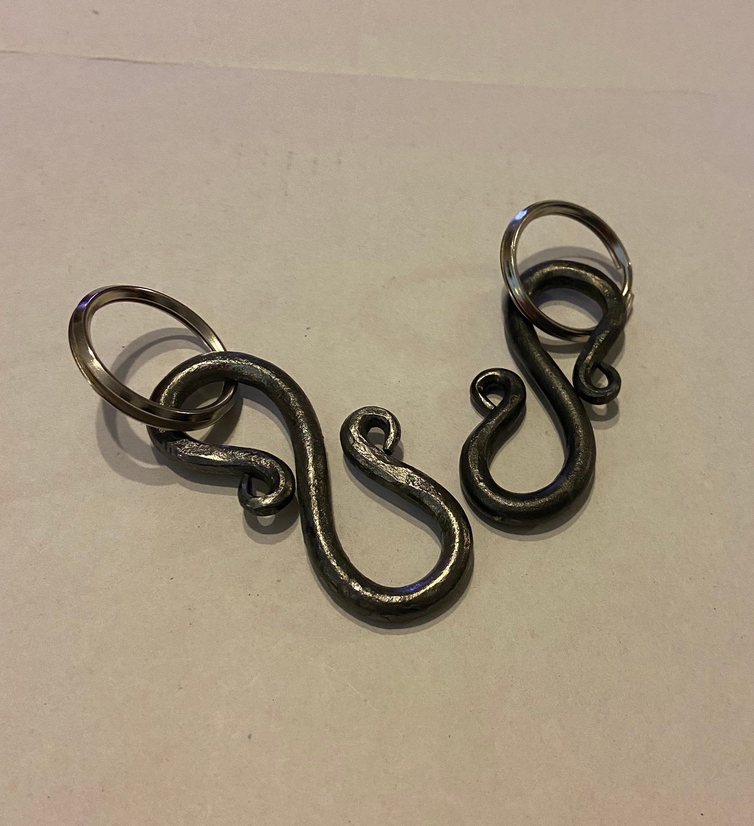 Blacksmith Carabiner Keychain, Hand Forged, Iron Anniversary Gift. - Etsy