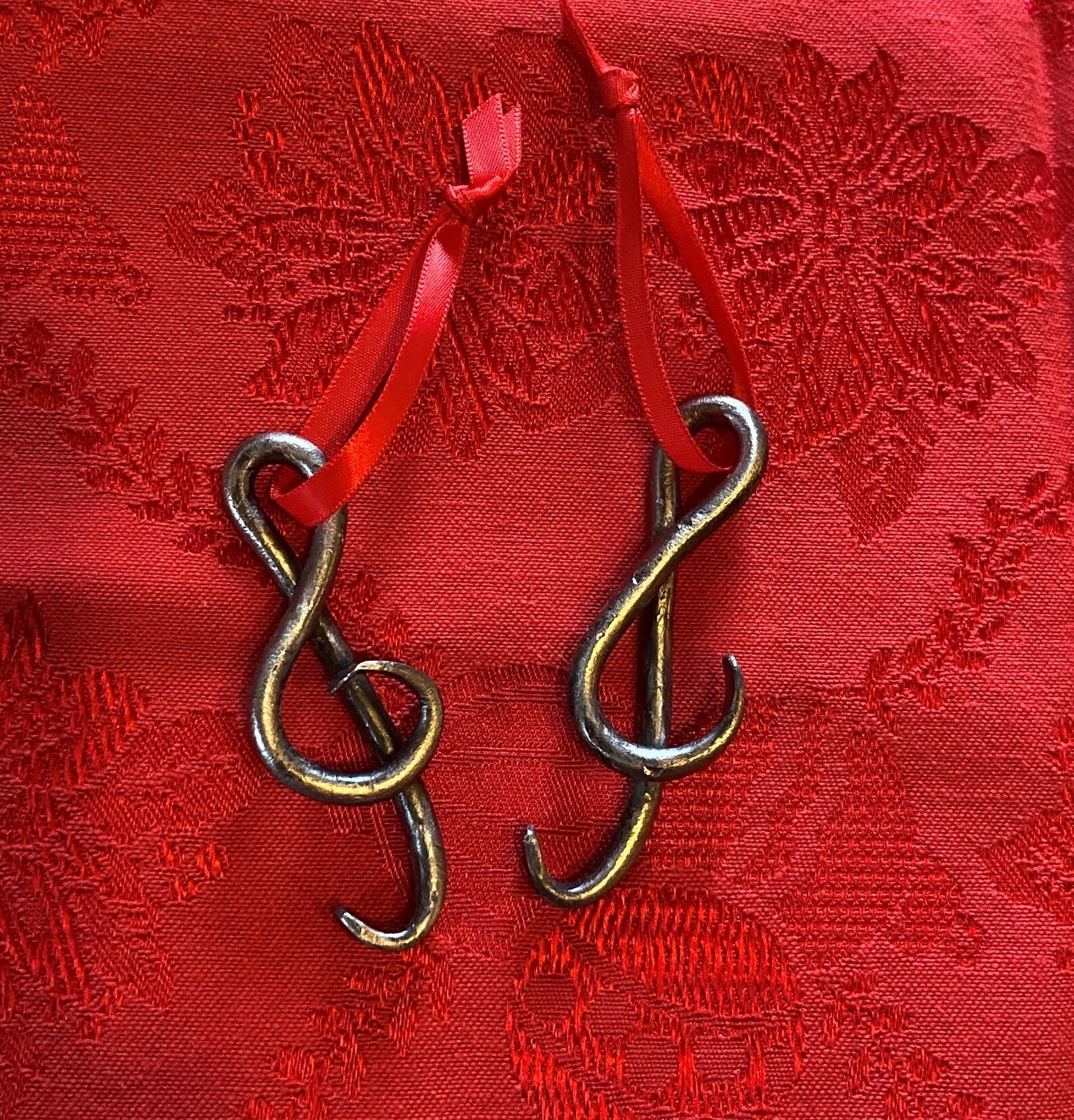 Hand Forged Treble Clef Christmas Ornament - Etsy