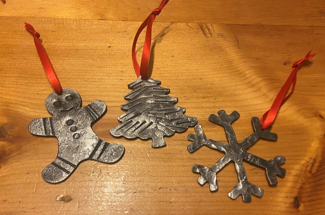 Hand Forged Blacksmith Christmas Ornament Set of 3 - Etsy