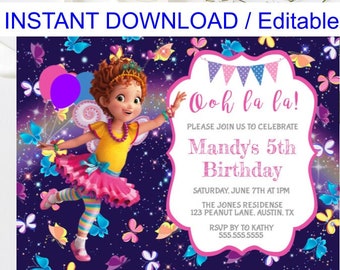 Fancy Nancy Birthday Card - Etsy