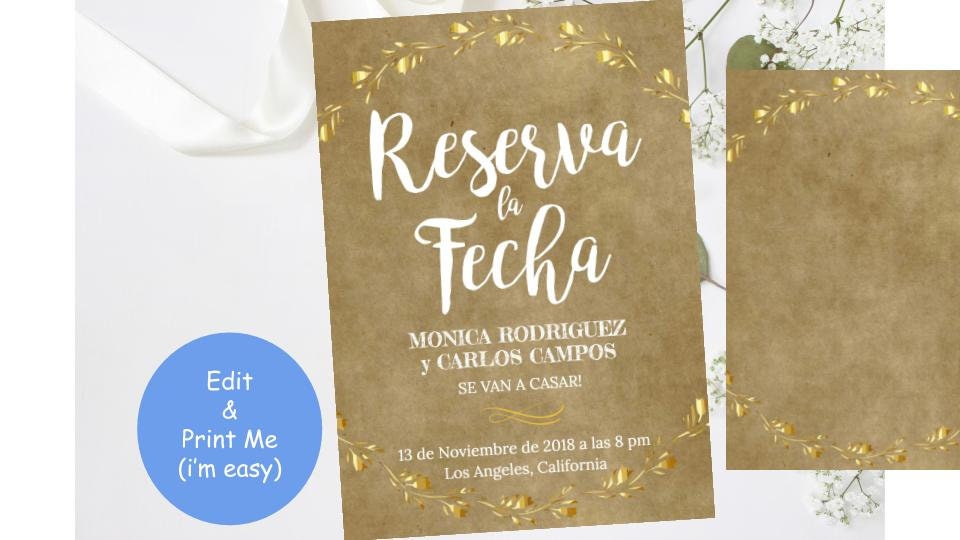 Reserva La Fecha Template