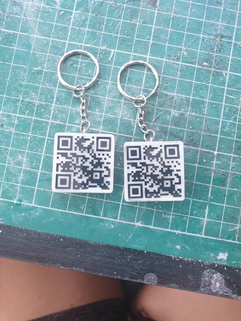 Personally Customised QR Code Keyring Code Provided - Etsy