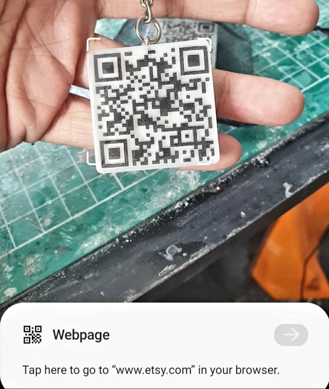 Personally Customised QR Code Keyring Code Provided - Etsy