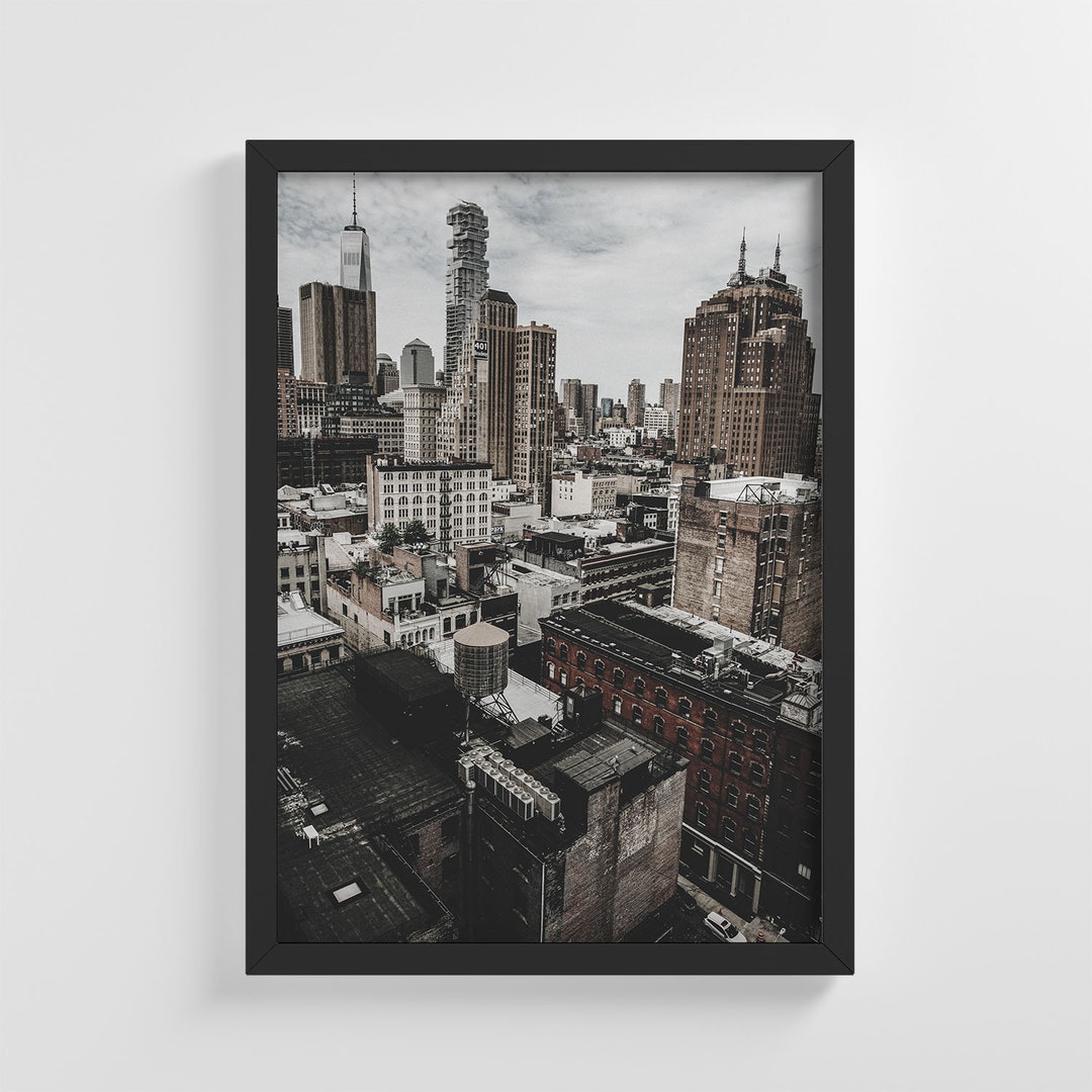 Urban Cityscape City Downtown Frameless Poster City Art Print Stylish ...