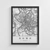 White Marble World Map Frameless Poster Illustration Art Print Stylish ...