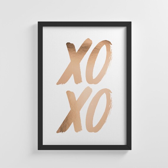 Xo Xo Funny Minimal Love Quote Frameless Poster Art Print | Etsy