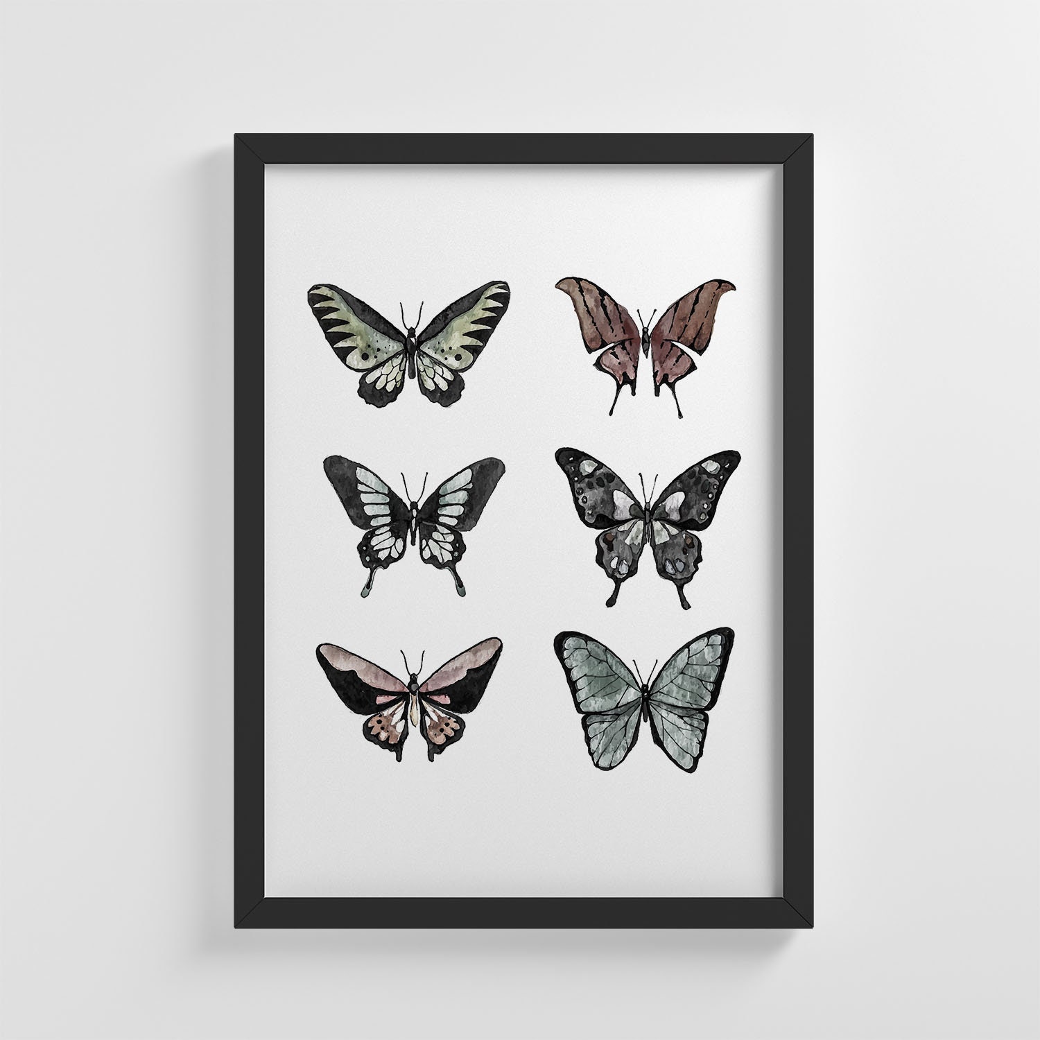 Colorful Butterfly Pack Watercolor Insect Print Frameless - Etsy