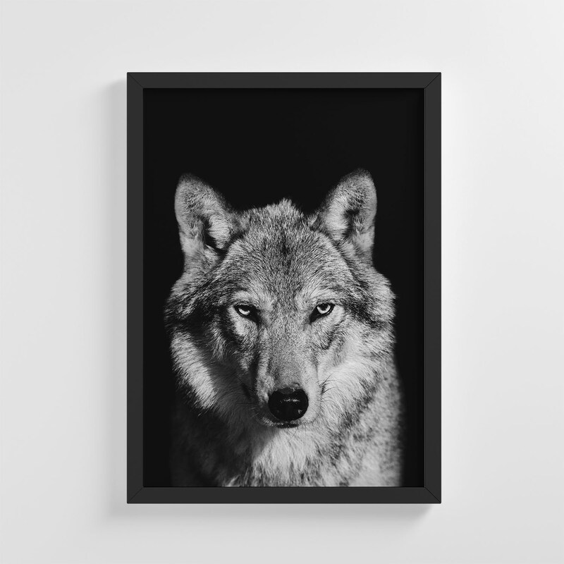 Wolf Print - Etsy New Zealand