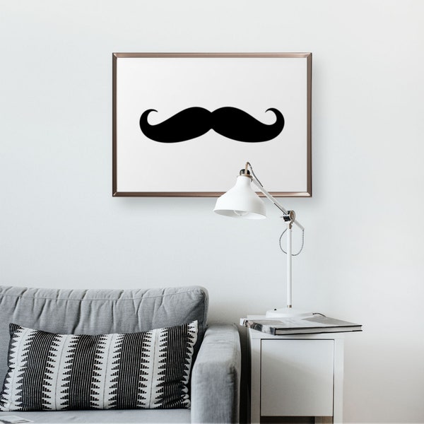 Mustache Poster - Etsy