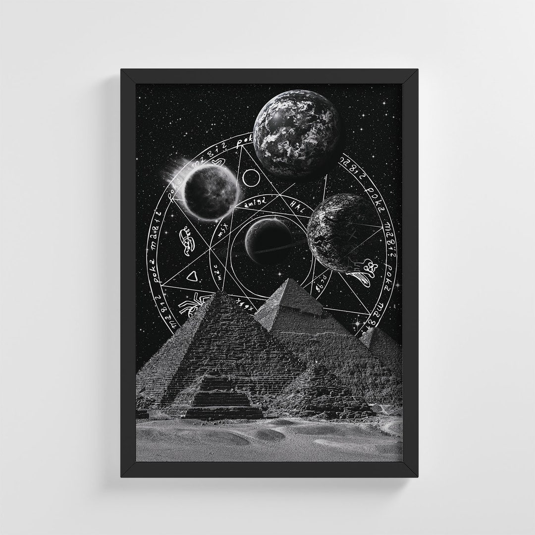 Egyptian Ancient Stars Map Poster Frameless Nature Space Art Print ...