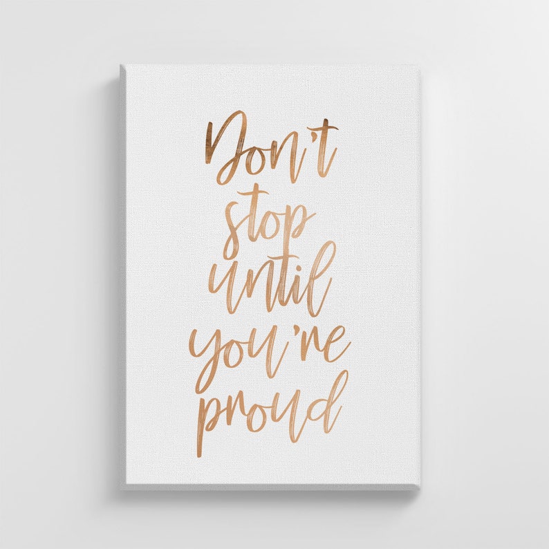 Don't Stop Inspiration Quote Large Canvas Poster Art Print - Etsy