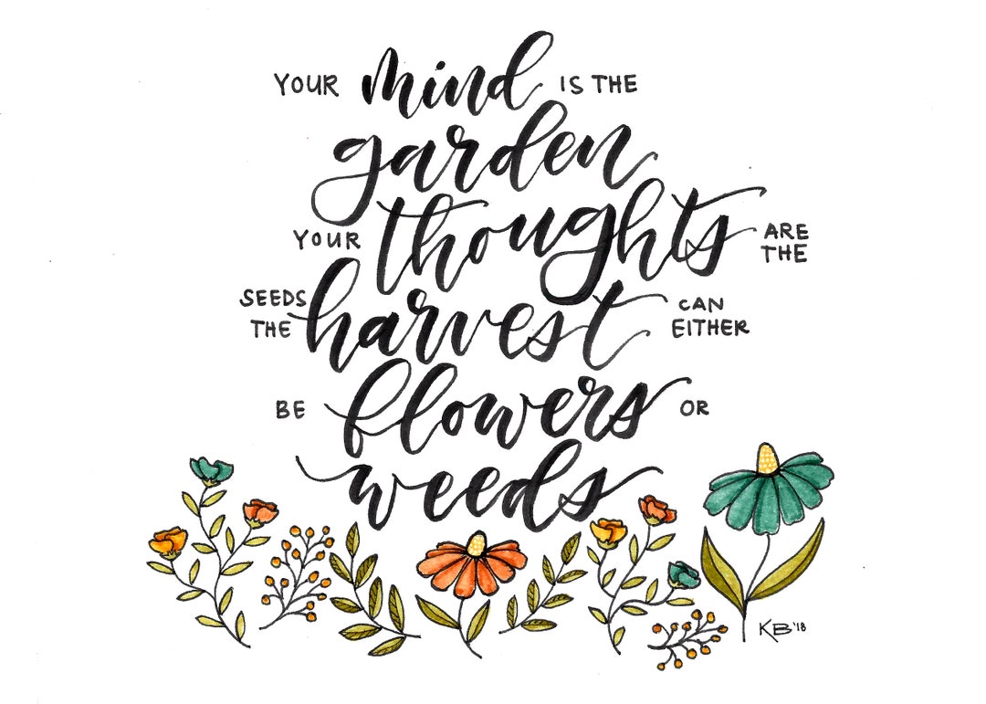Your Mind is the Garden Print - Etsy