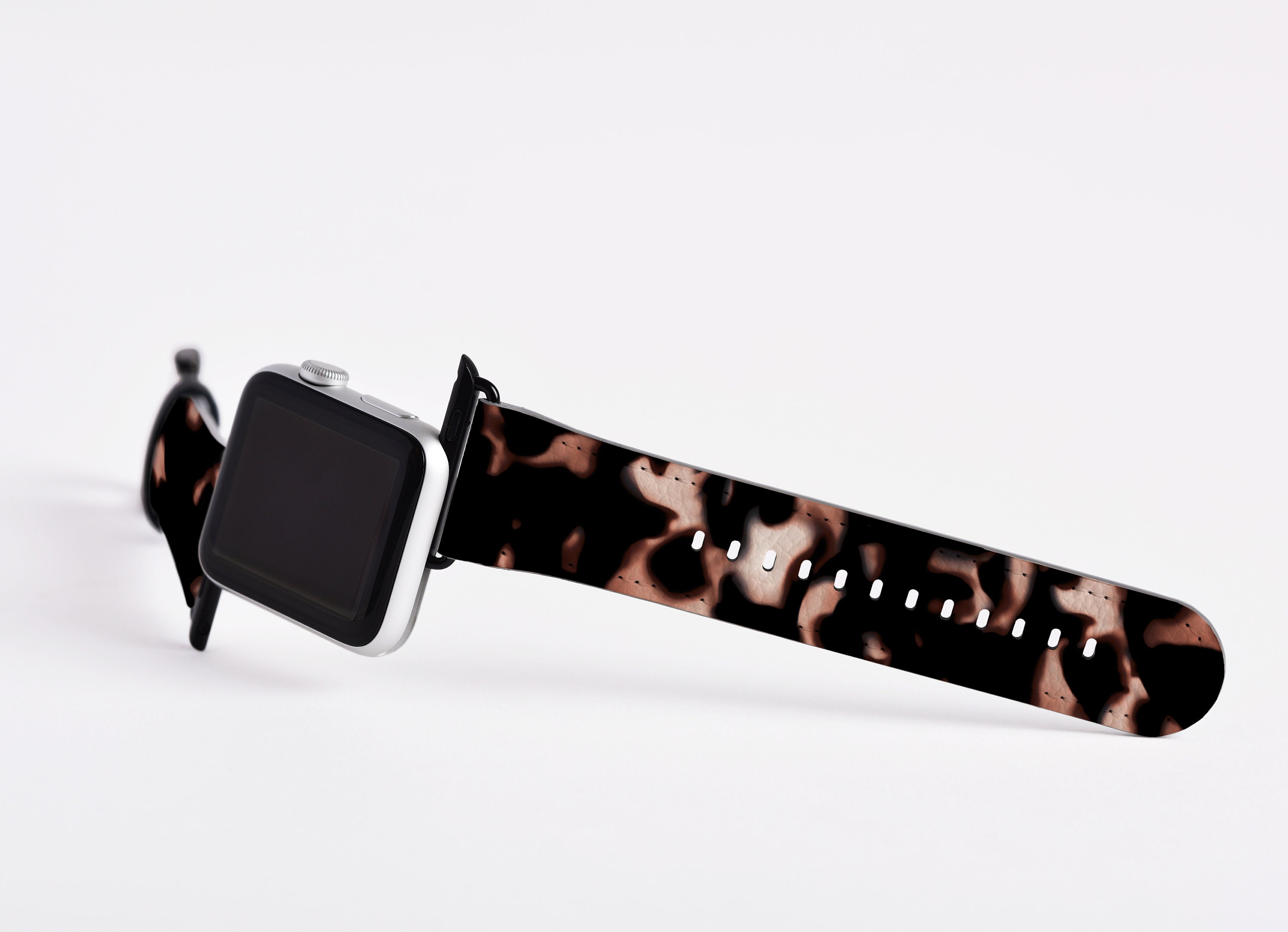 Tortoise Pattern Apple Watch Strap, Rose Animal Spots Band, Classy ...