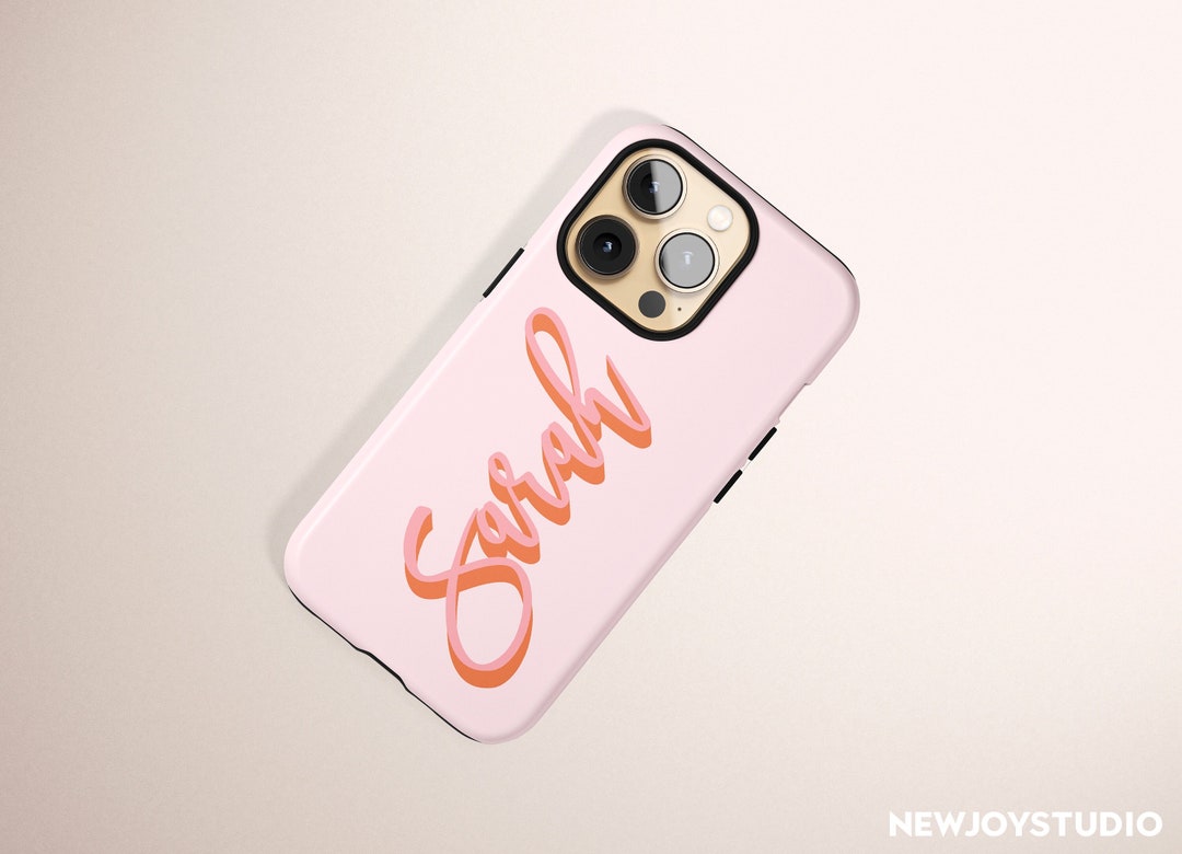 Classy Monogram Phone Case, Bold Colorful Personalized Name iPhone 16 ...
