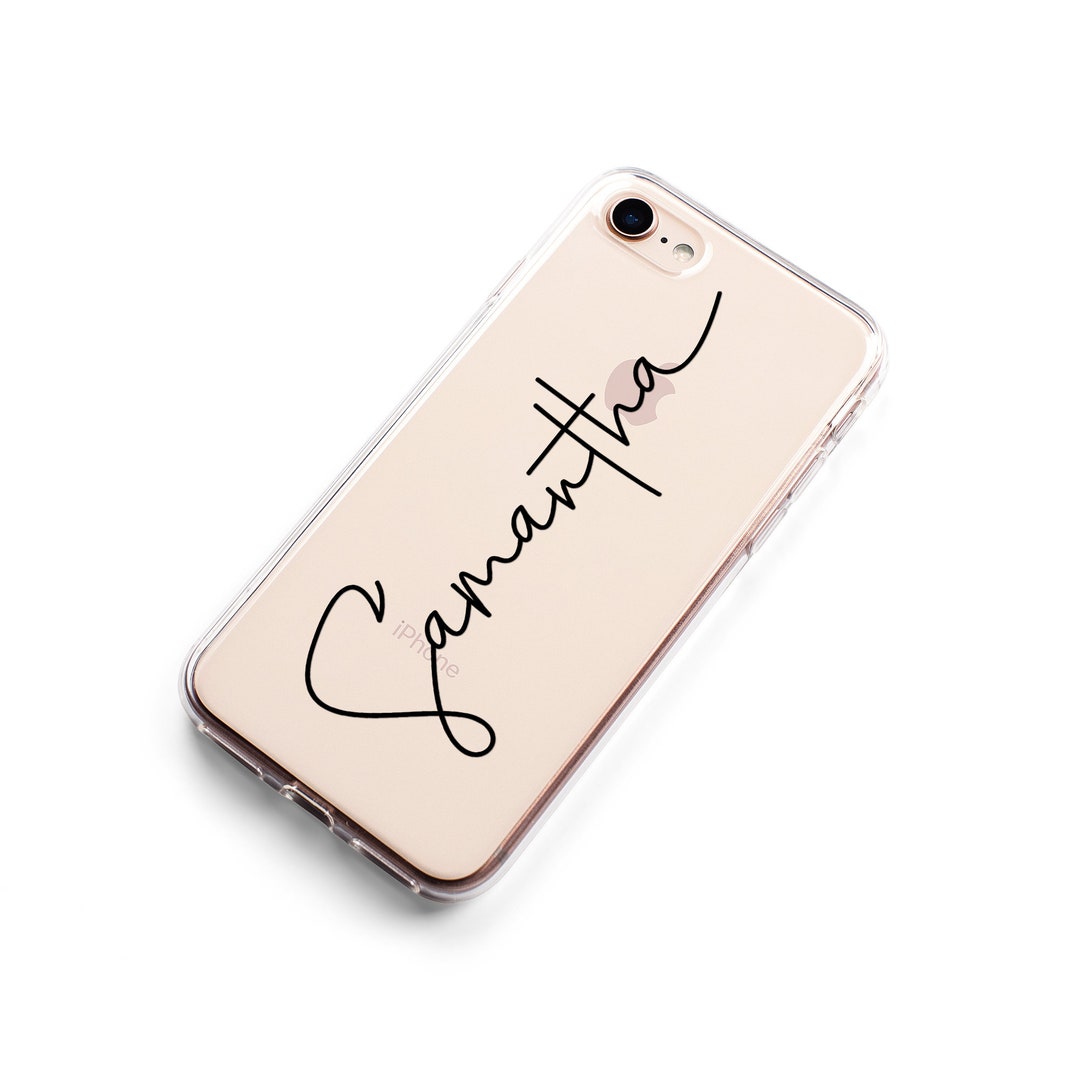 IPhone Case Personalised Fancy Text Name Clear iPhone X XS Xr Max 8 ...