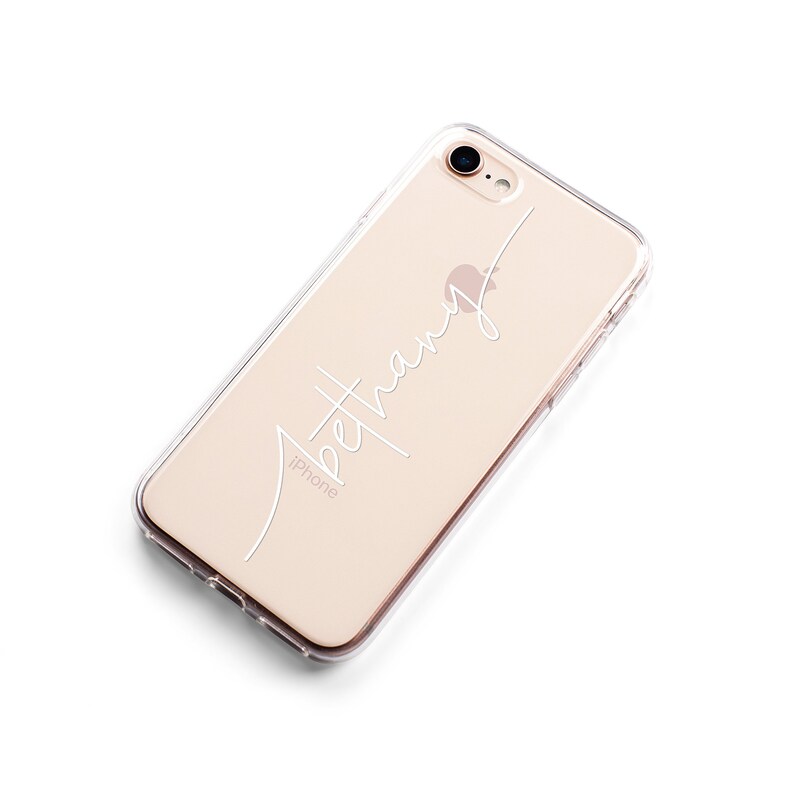 Personalized Clear iPhone Case, Fancy Text Custom Name Monogram - Etsy