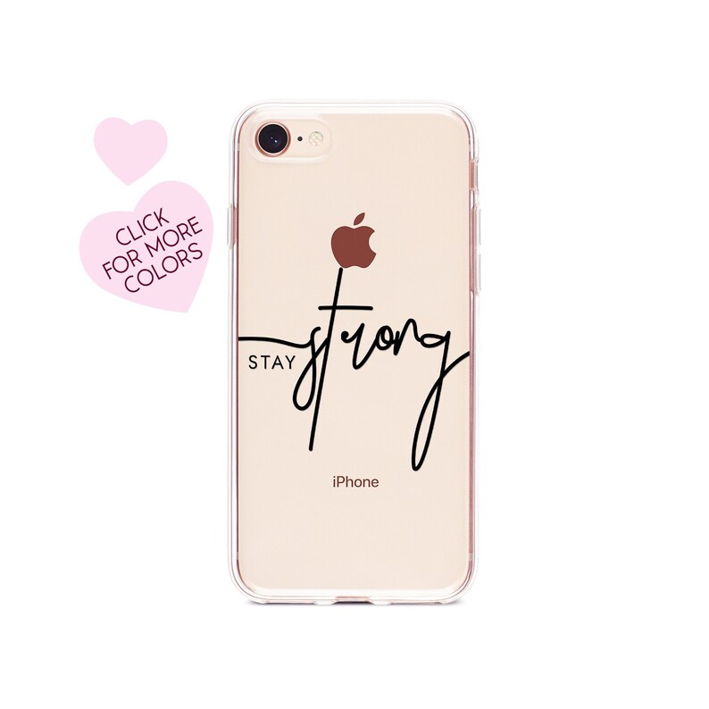 Stay Strong Iphone Case Typography Iphone 8 Case Motivational - Etsy