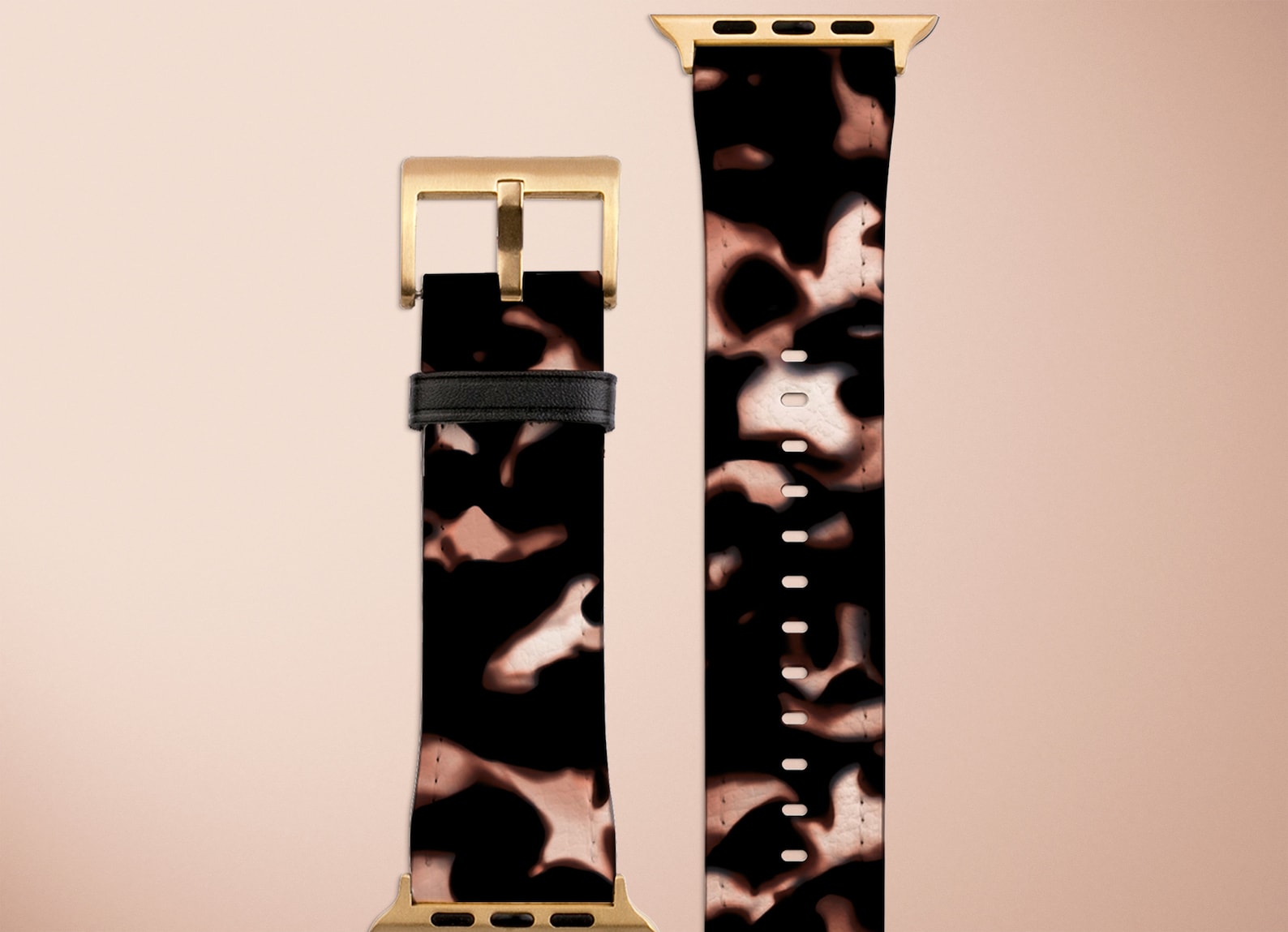 Tortoise Pattern Apple Watch Strap, Rose Animal Spots Band, Classy ...