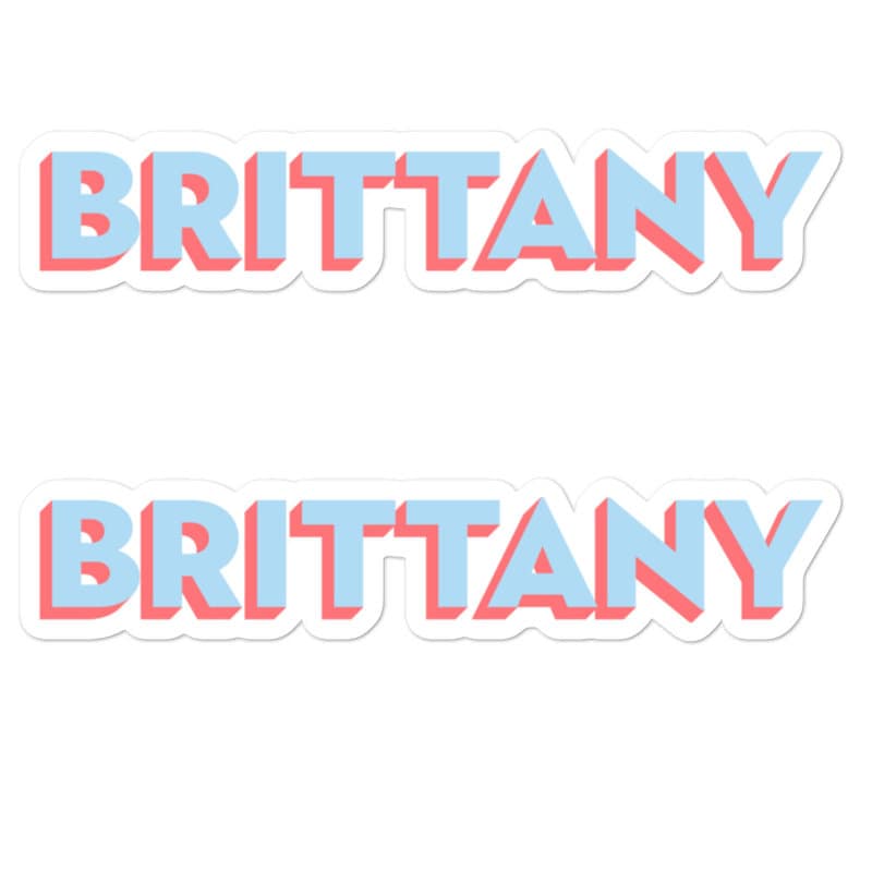 Personalised Sticker Rainbow Dropshadow 2 Sticker Pack | Etsy