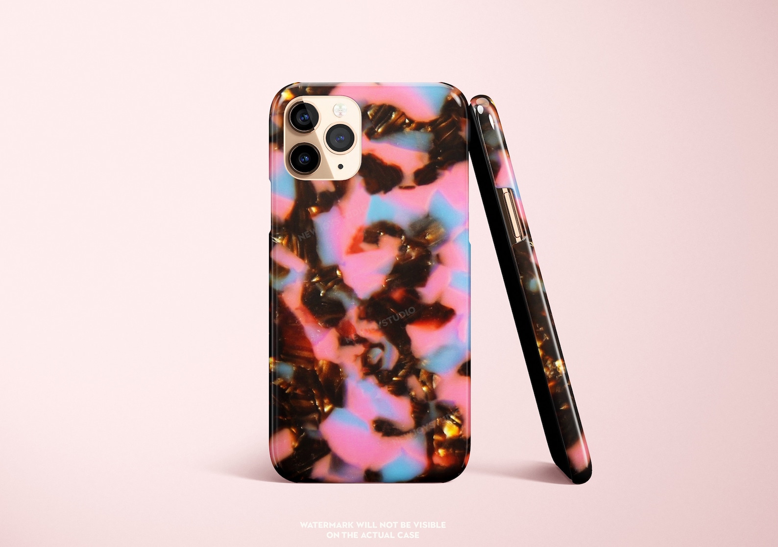 Pink Tortoise Shell Vintage Pattern Case iPhone 15 Pro Max Case iPhone ...