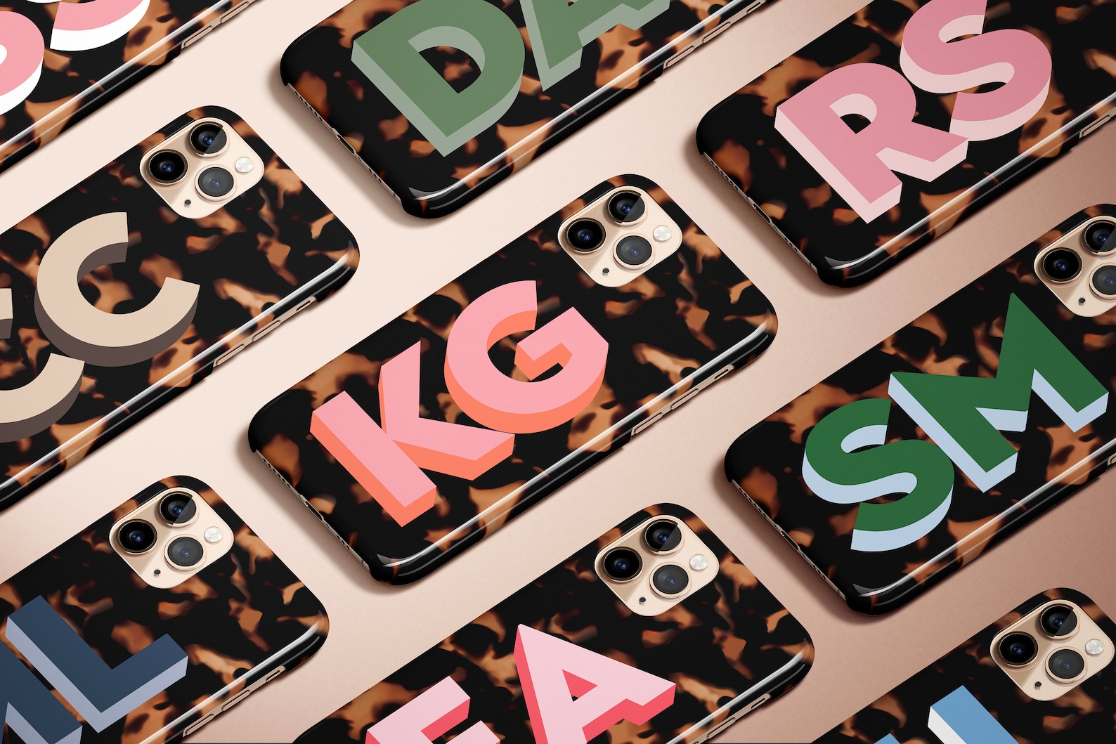 Personalised Large Initial Iphone Case Iphone 12 Case Custom - Etsy