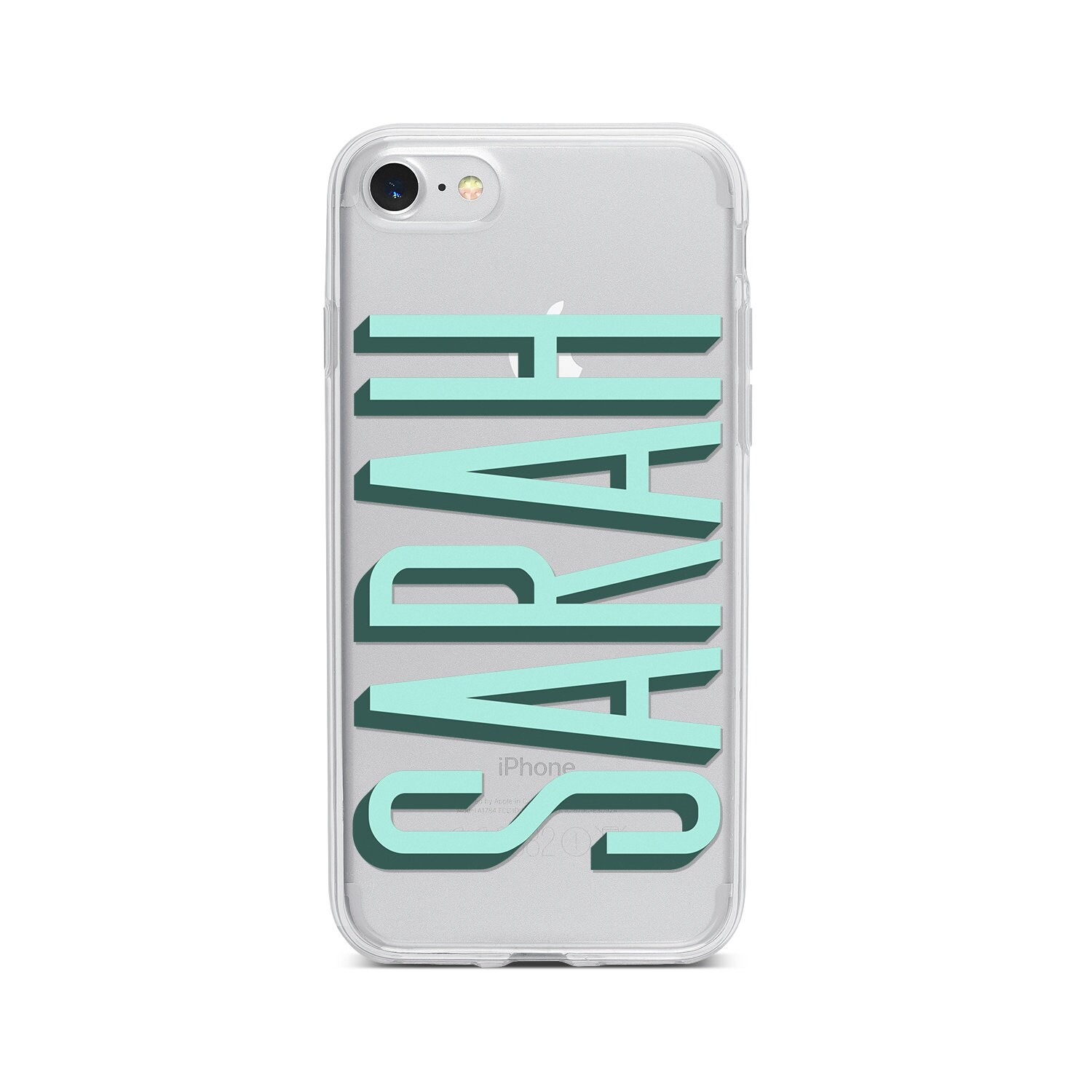 Custom Name iPhone Case, Clear TPU Monogram Phone Cover - Etsy