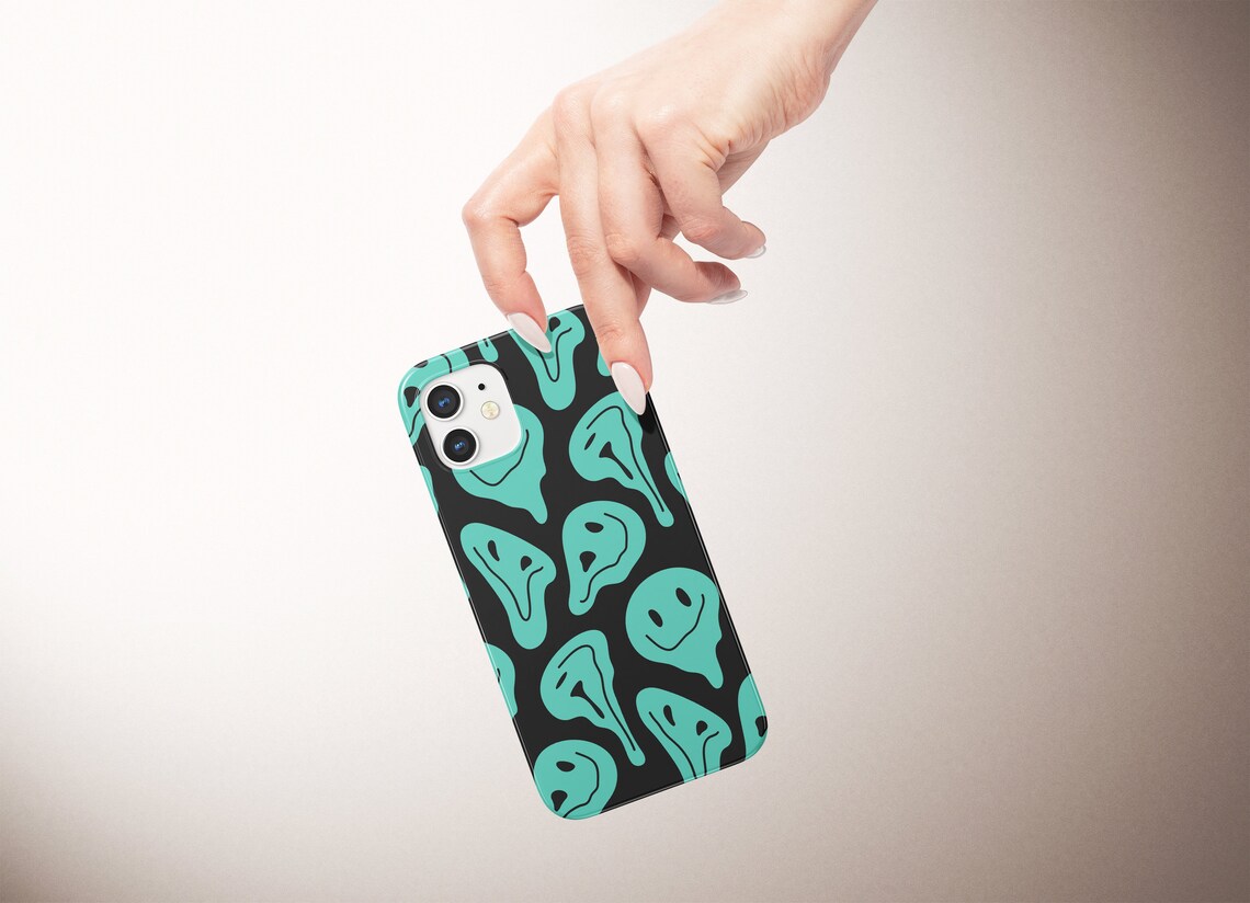 Smiley Face Iphone Case Trippy Aesthetic Melting Phone Case | Etsy