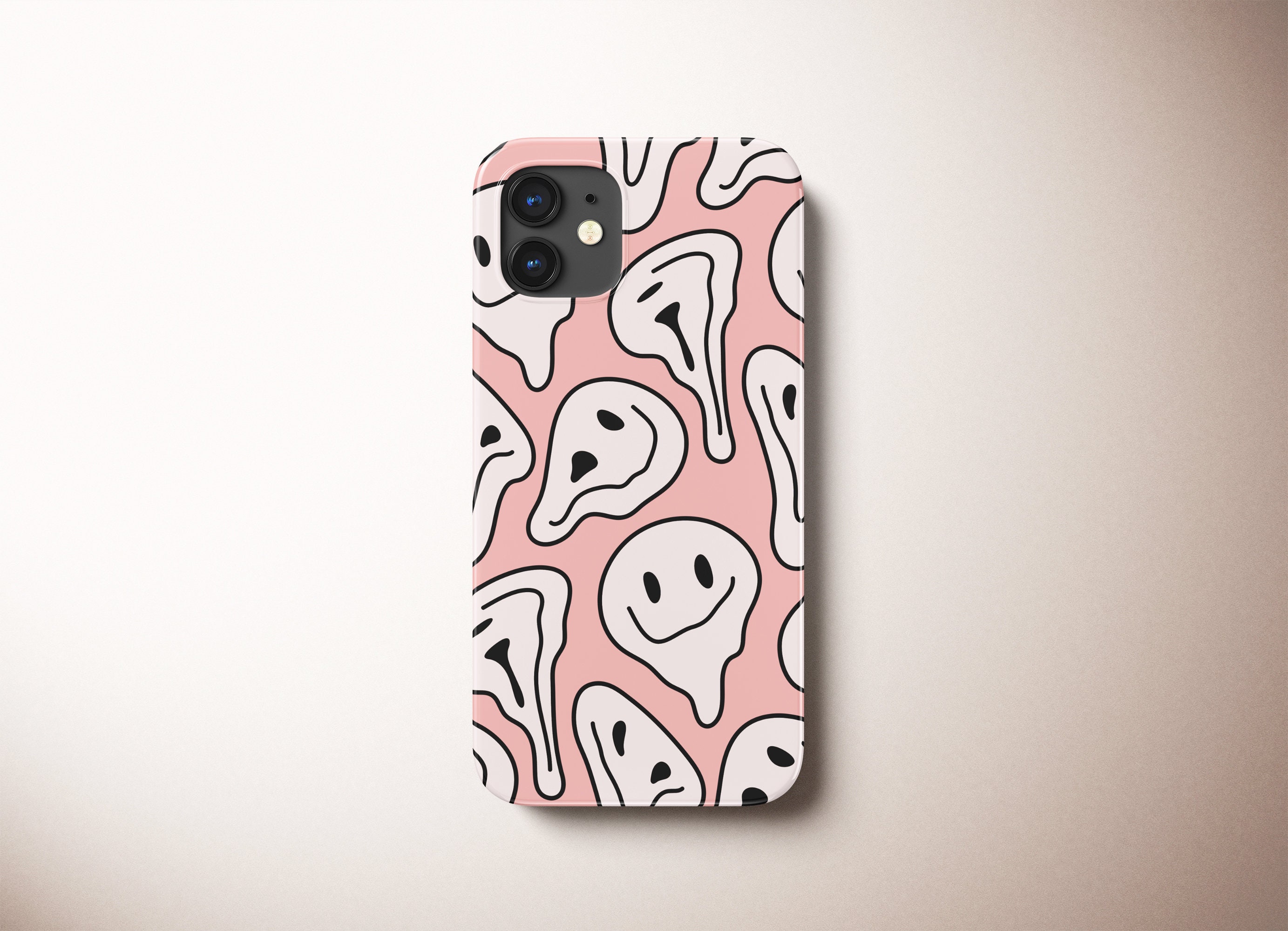 Smiley Face iPhone Case Trippy Aesthetic Melting Phone Case | Etsy