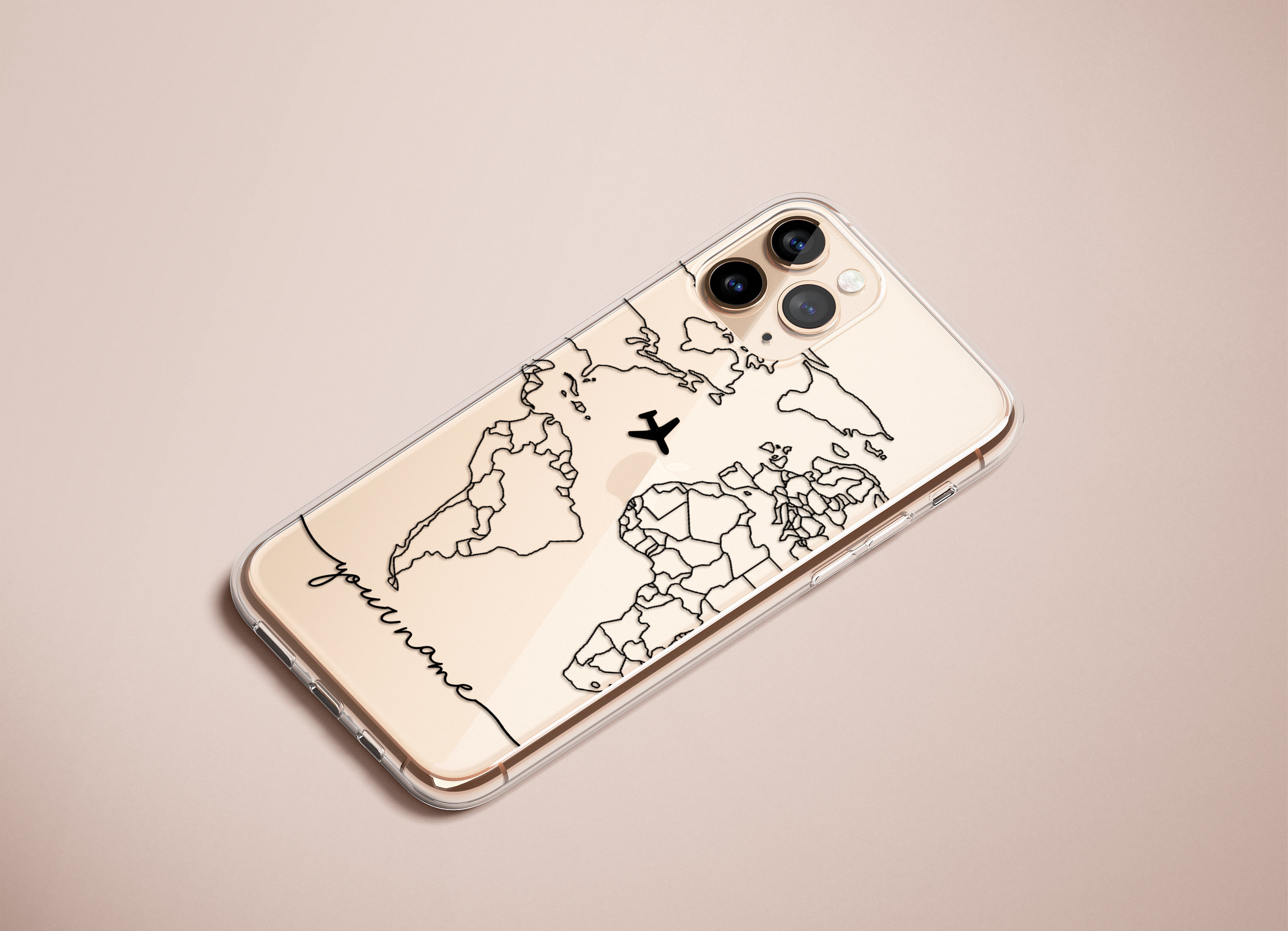 Personalised Map Outline Iphone Case Monogram Name Iphone X XS - Etsy