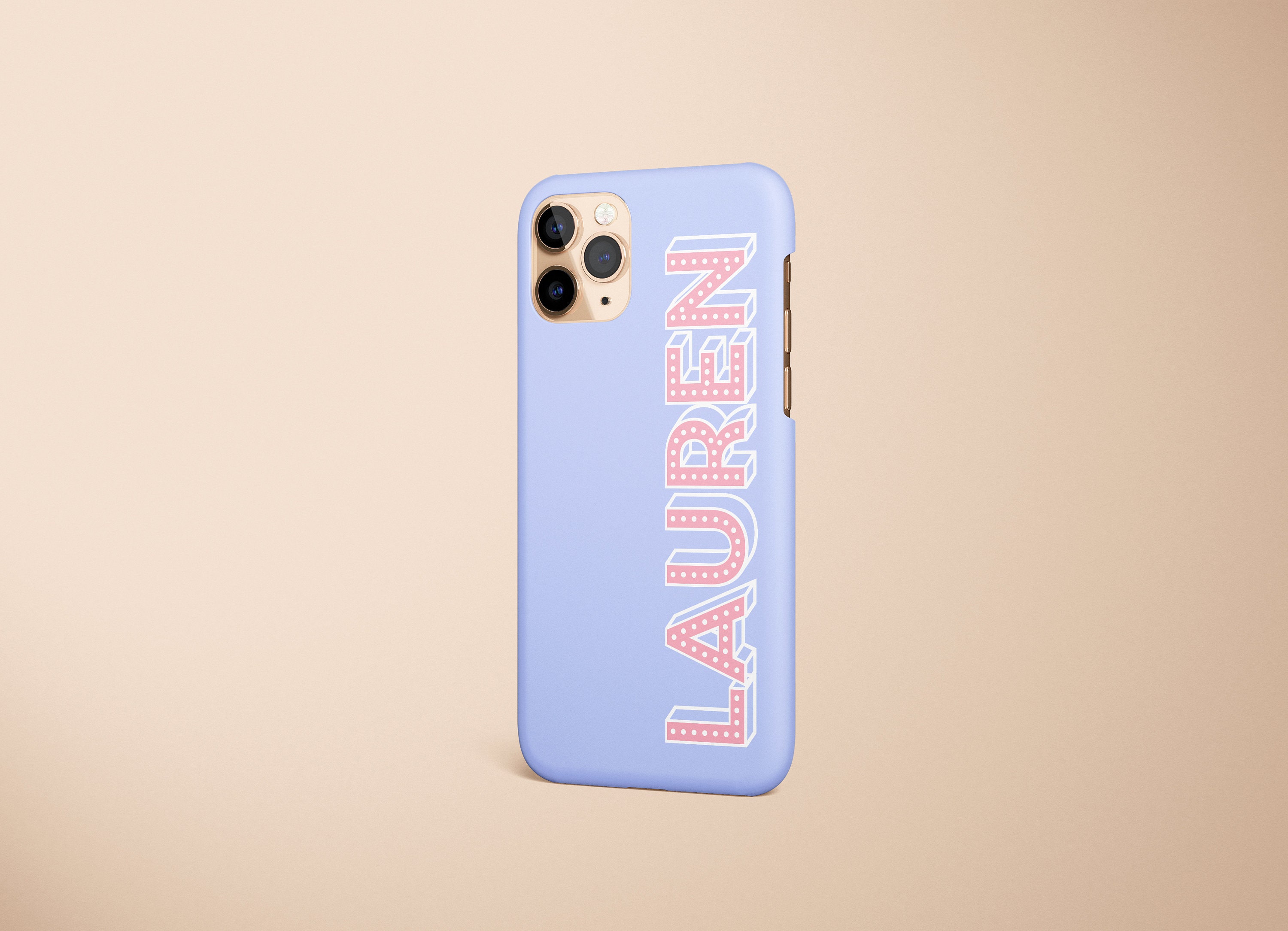 Personalized Phone Case, Custom Drop Shadow Name Case, Solid Color ...