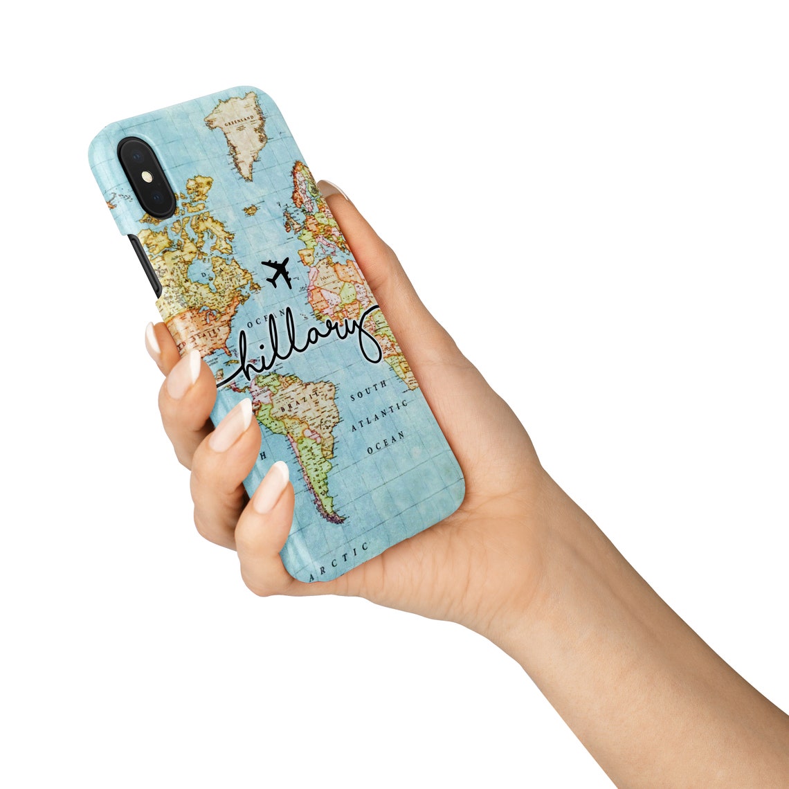Personalized World Map iPhone Case, Travel Phone Cover - Etsy