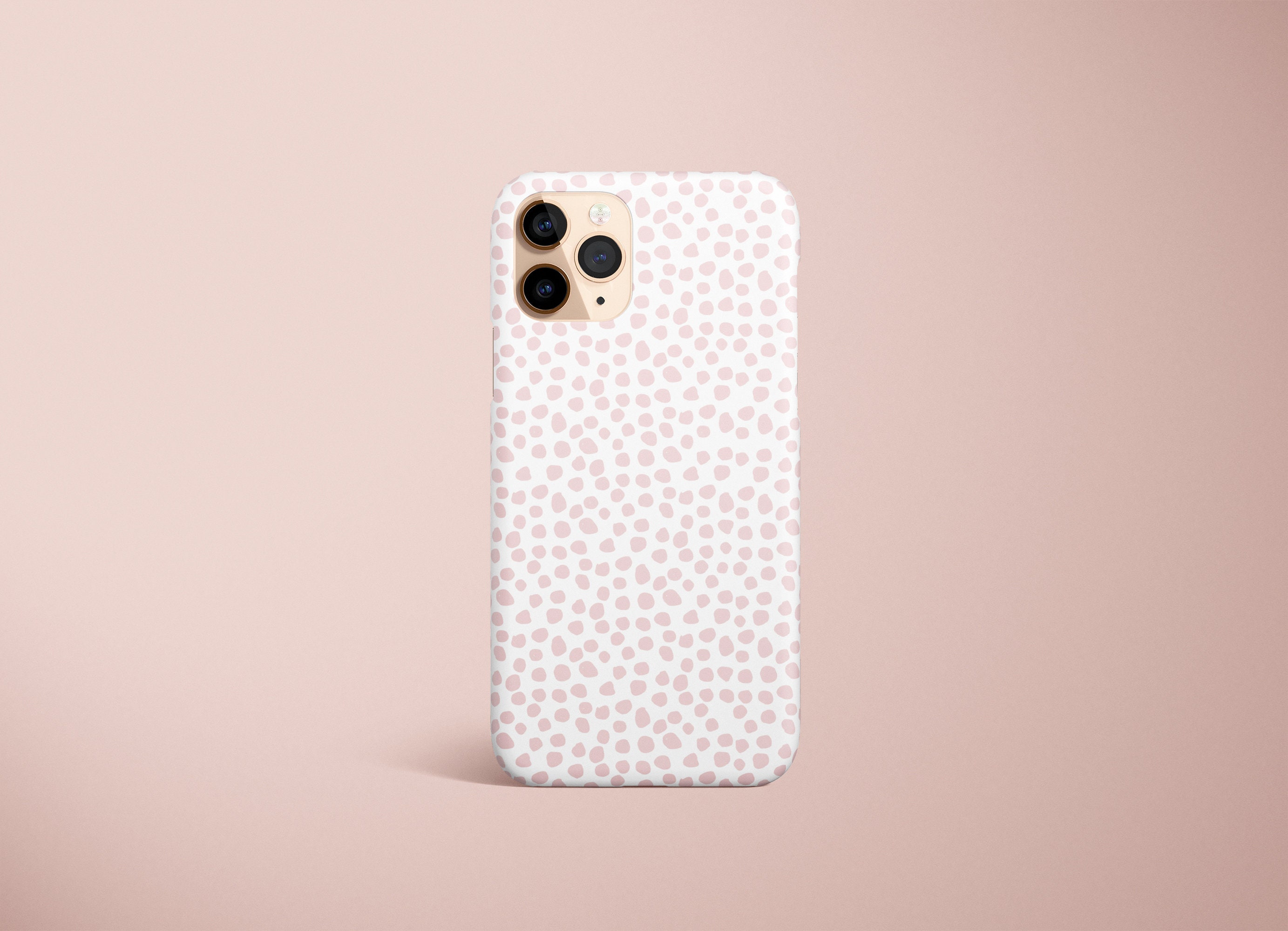 Dots Pink White Iphone Case Animal Print Phone Case | Etsy