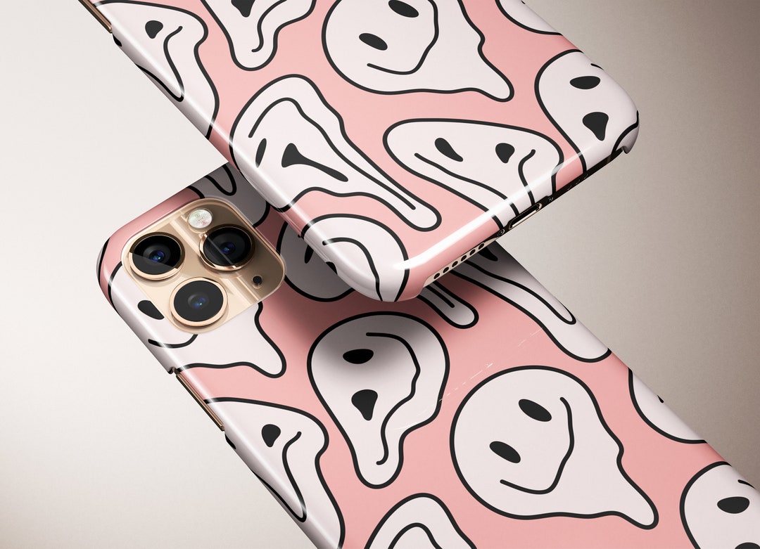Smiley Face iPhone Case, Trippy Aesthetic Melting Phone Case, iPhone 12 ...