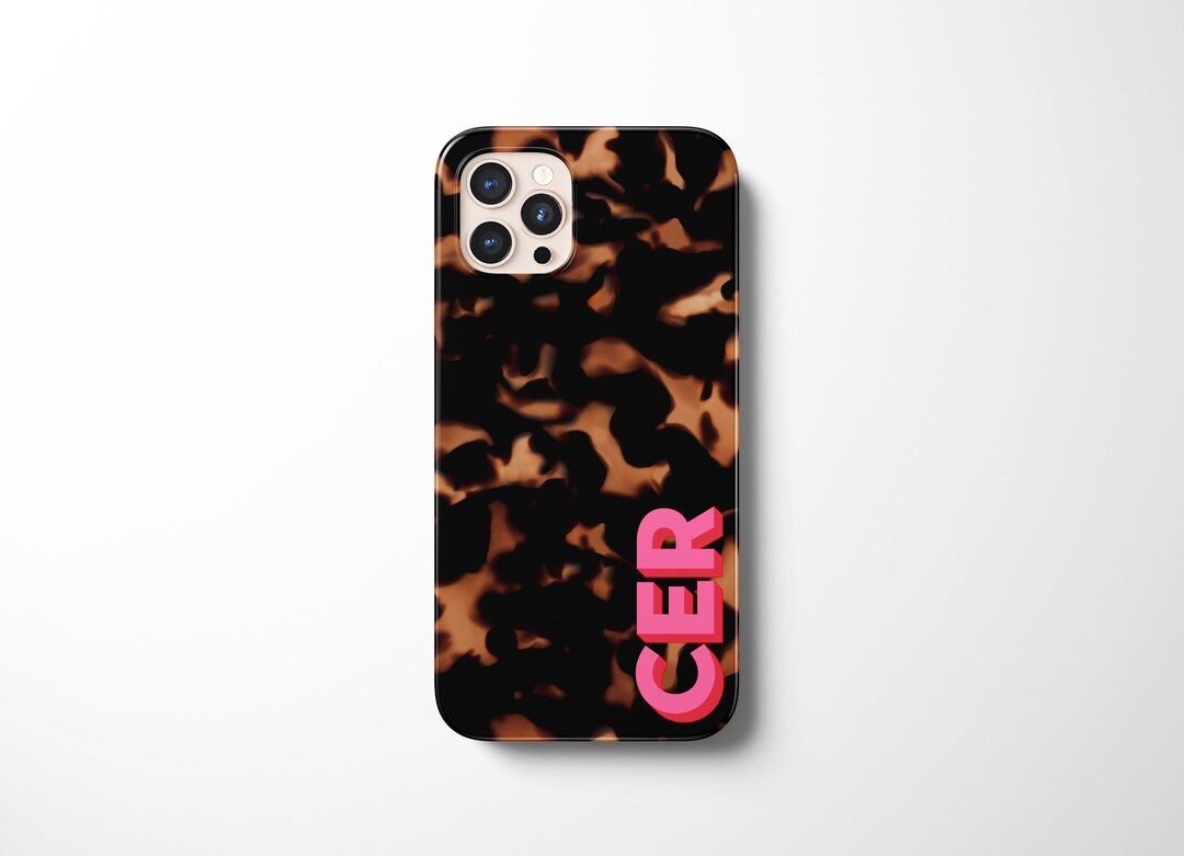 Personalised iPhone 14 Case, Custom Side Corner Monogram iPhone 14 Pro ...