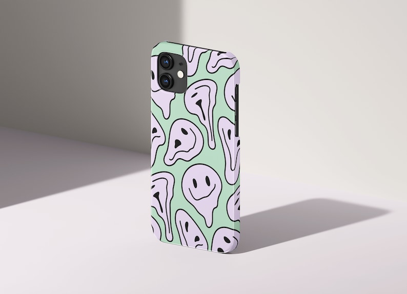 Smiley Face iPhone Case Trippy Aesthetic Melting Phone Case | Etsy