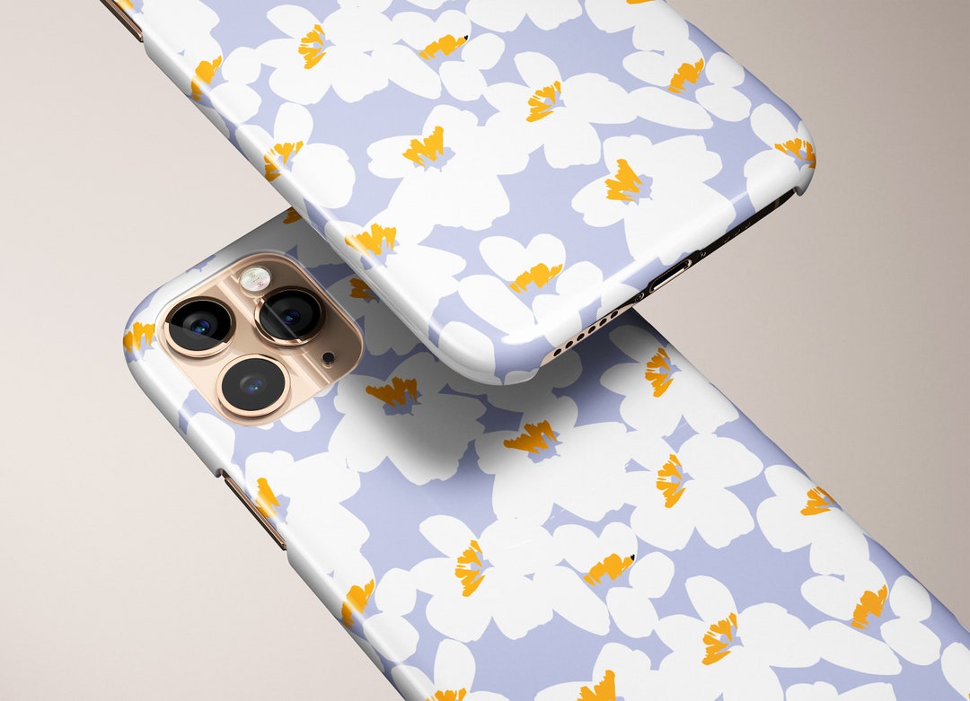 Periwinkle Abstract Daisy Phone Case, Cute iPhone 12 Pro Case, Pastel ...