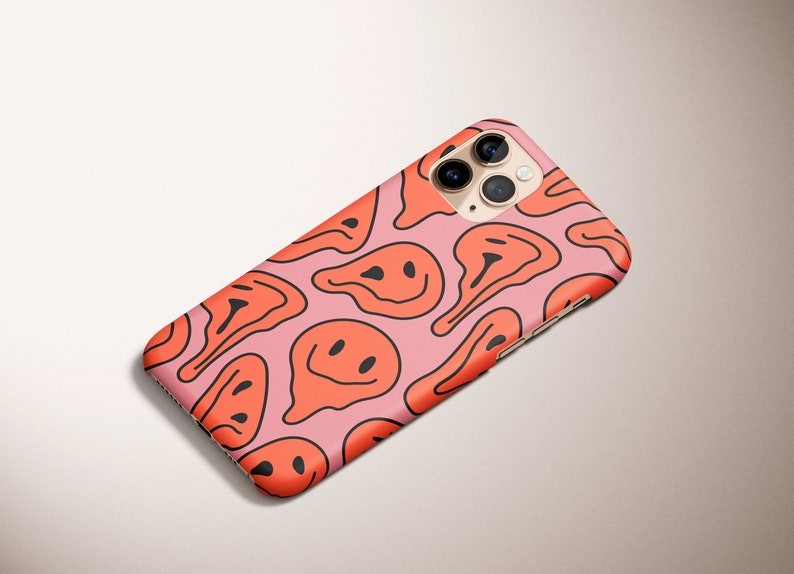 Smiley Face Iphone Case Trippy Aesthetic Melting Phone Case - Etsy
