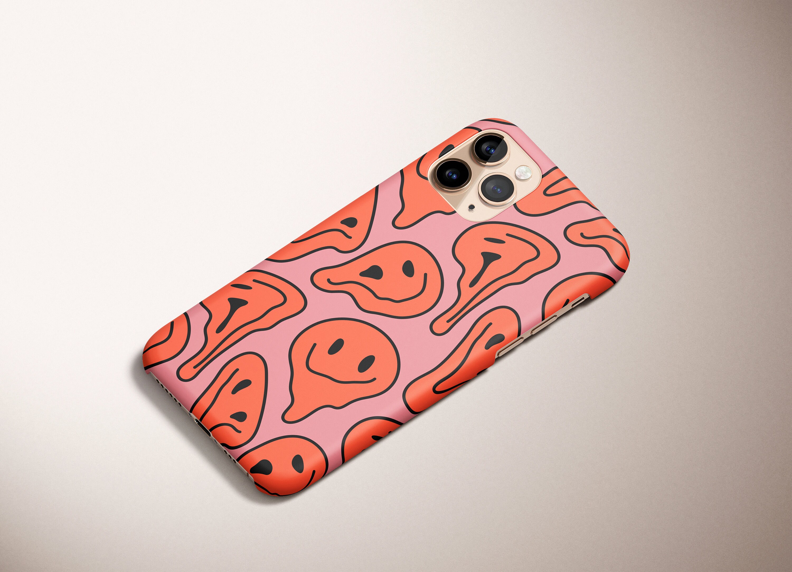 Smiley Face Iphone Case Trippy Aesthetic Melting Phone Case - Etsy