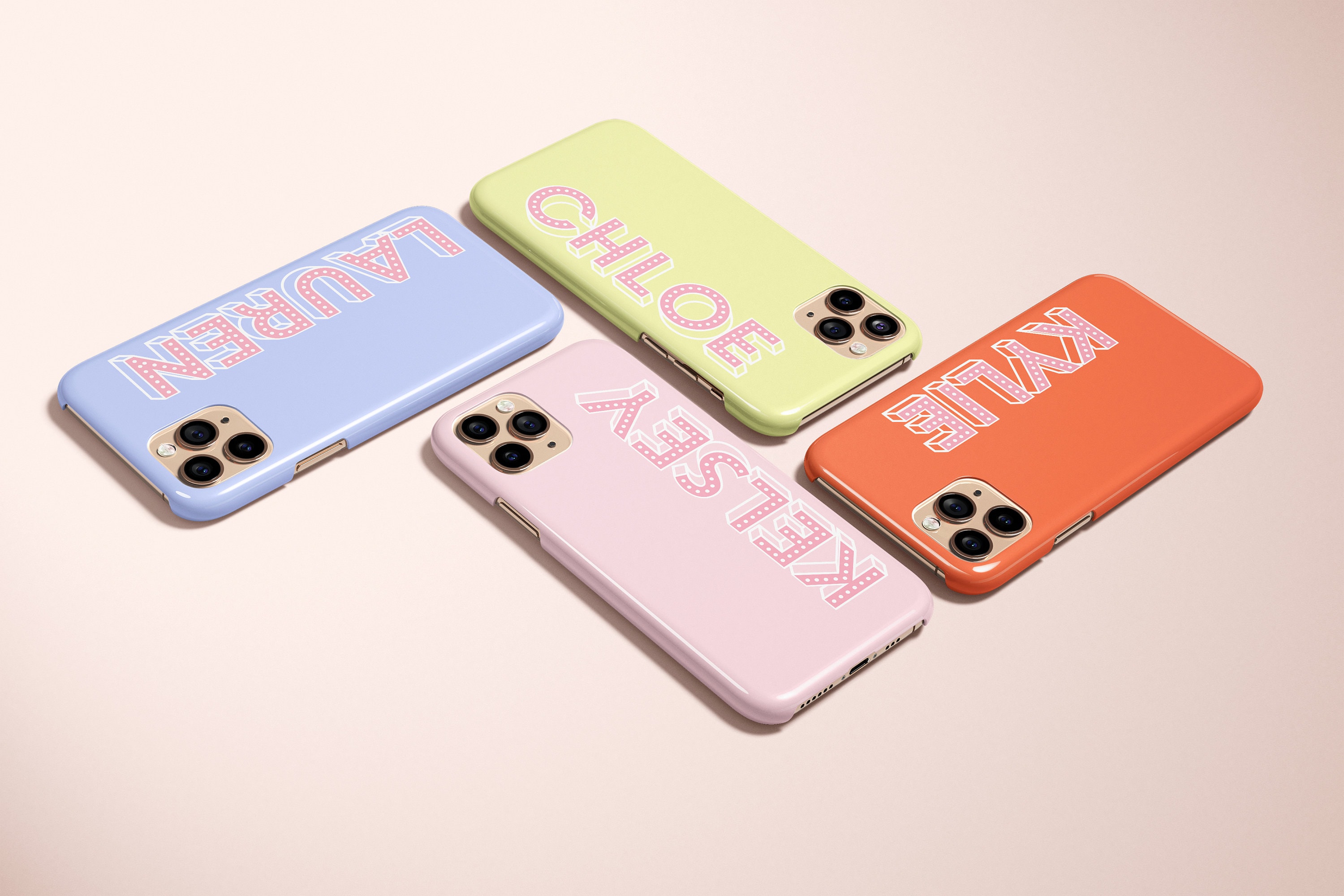 Personalized Phone Case Custom Drop Shadow Name Case Solid - Etsy