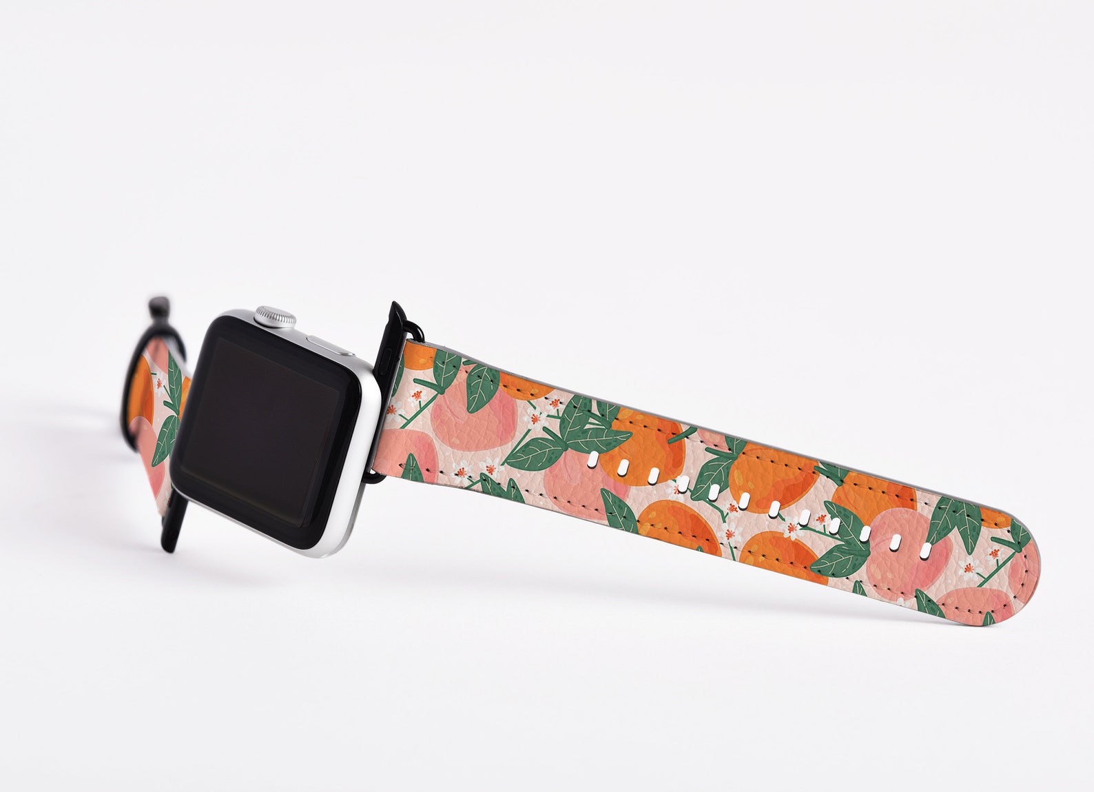 Apple Watch Strap Peach Fruit Pattern Band Trendy Bright - Etsy