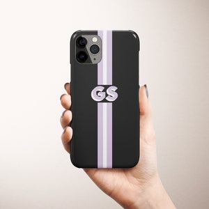 Monogram iPhone Case Personalized Stripe iPhone 12 Case Custom iPhone ...