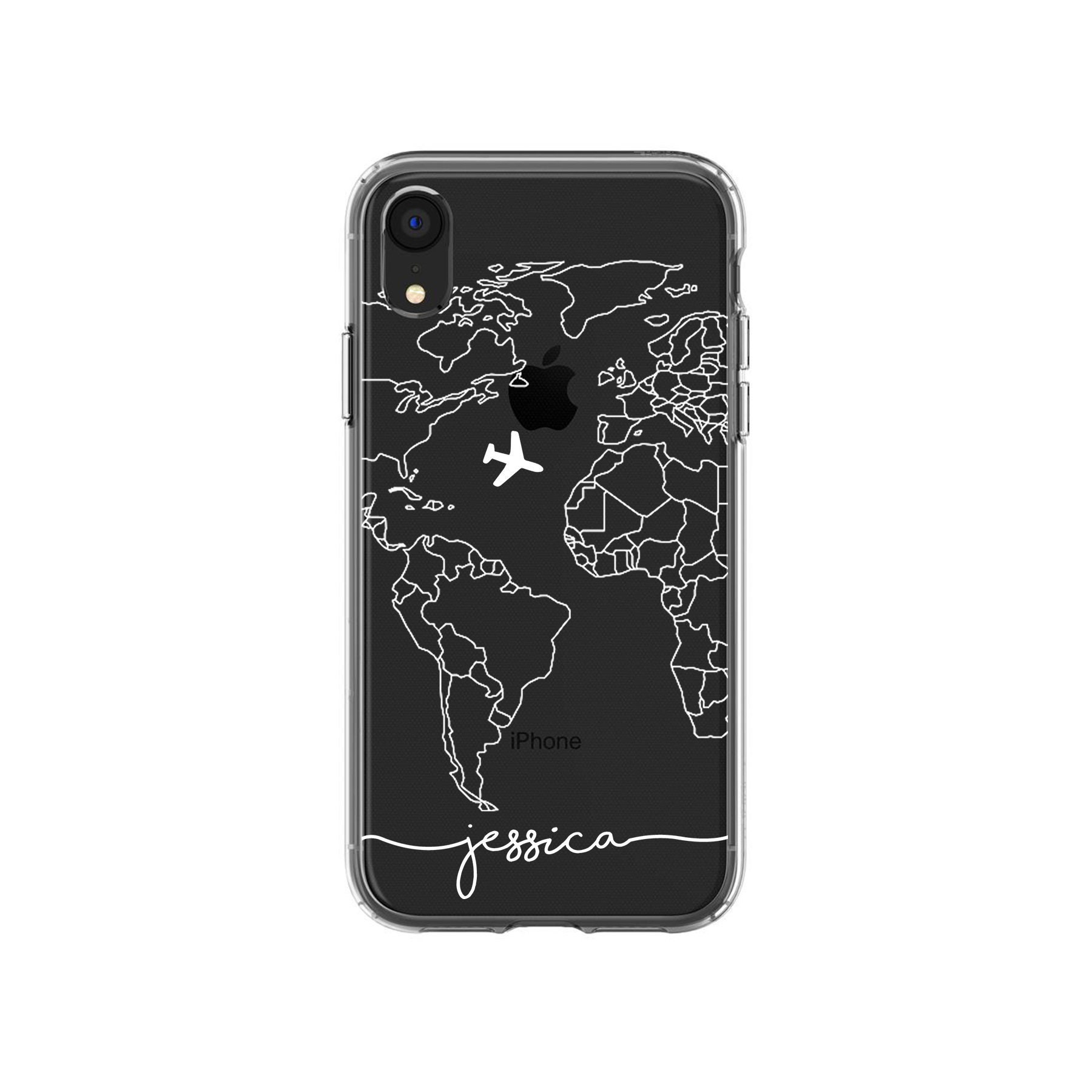 Personalised Map Outline Iphone Case Monogram Name Iphone X XS - Etsy