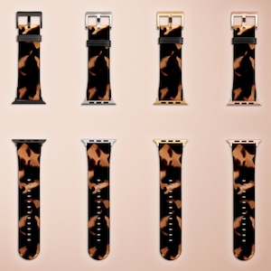Tortoise Pattern Apple Watch Strap, Brown Animal Spots Band, Stylish ...