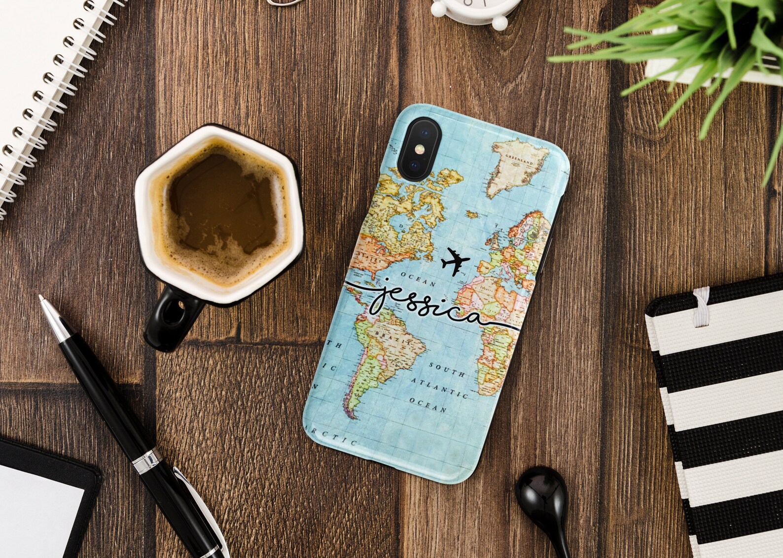 Travel iPhone Case Map iPhone 11 Pro Max Case Atlas iPhone XS Case Name ...