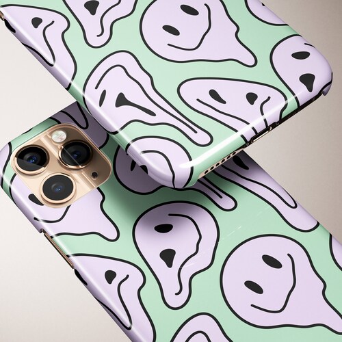 Smiley Face Iphone Case Trippy Aesthetic Melting Phone Case - Etsy