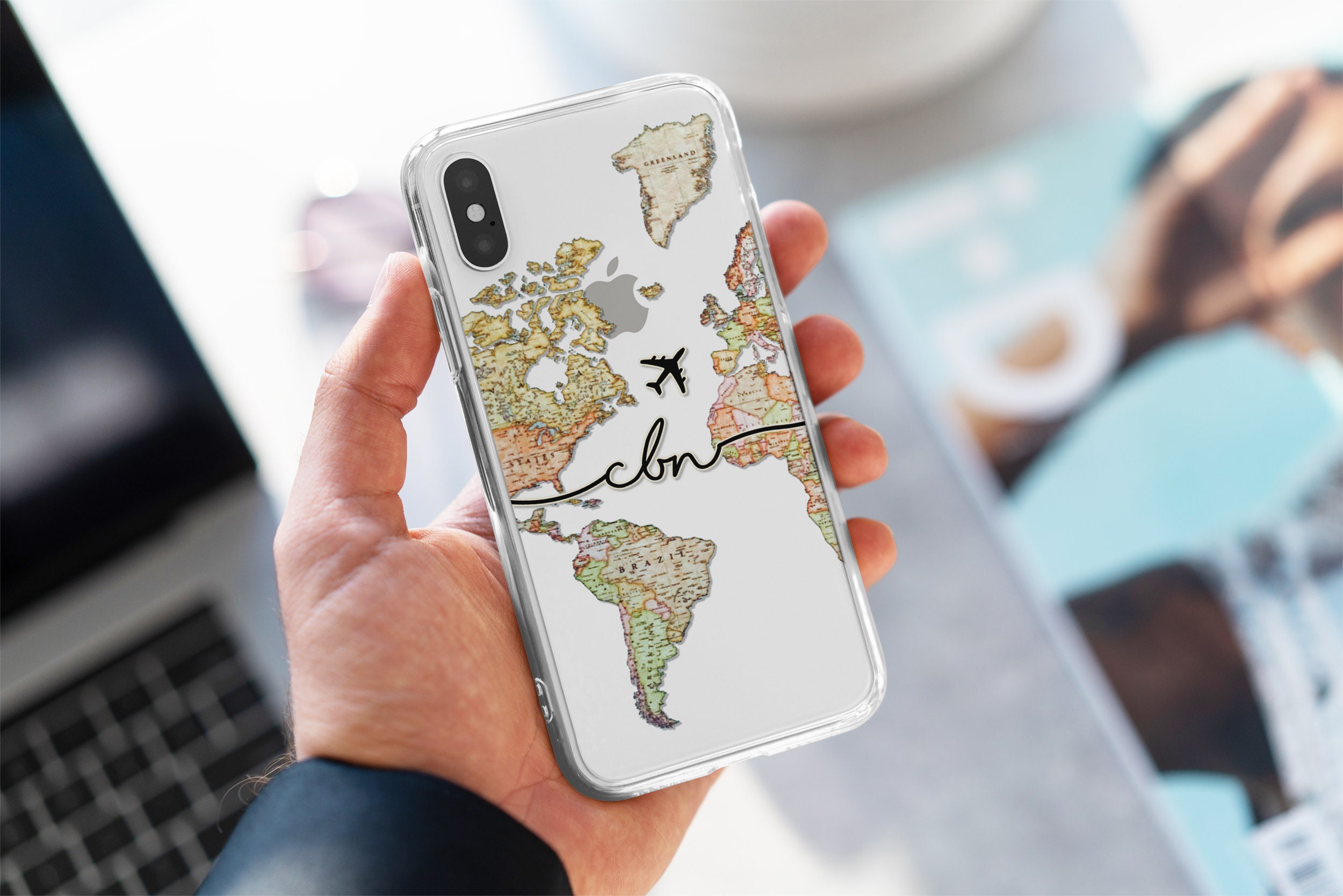 Name Iphone Case Custom Map Atlas Travel Iphone Case Monogram | Etsy