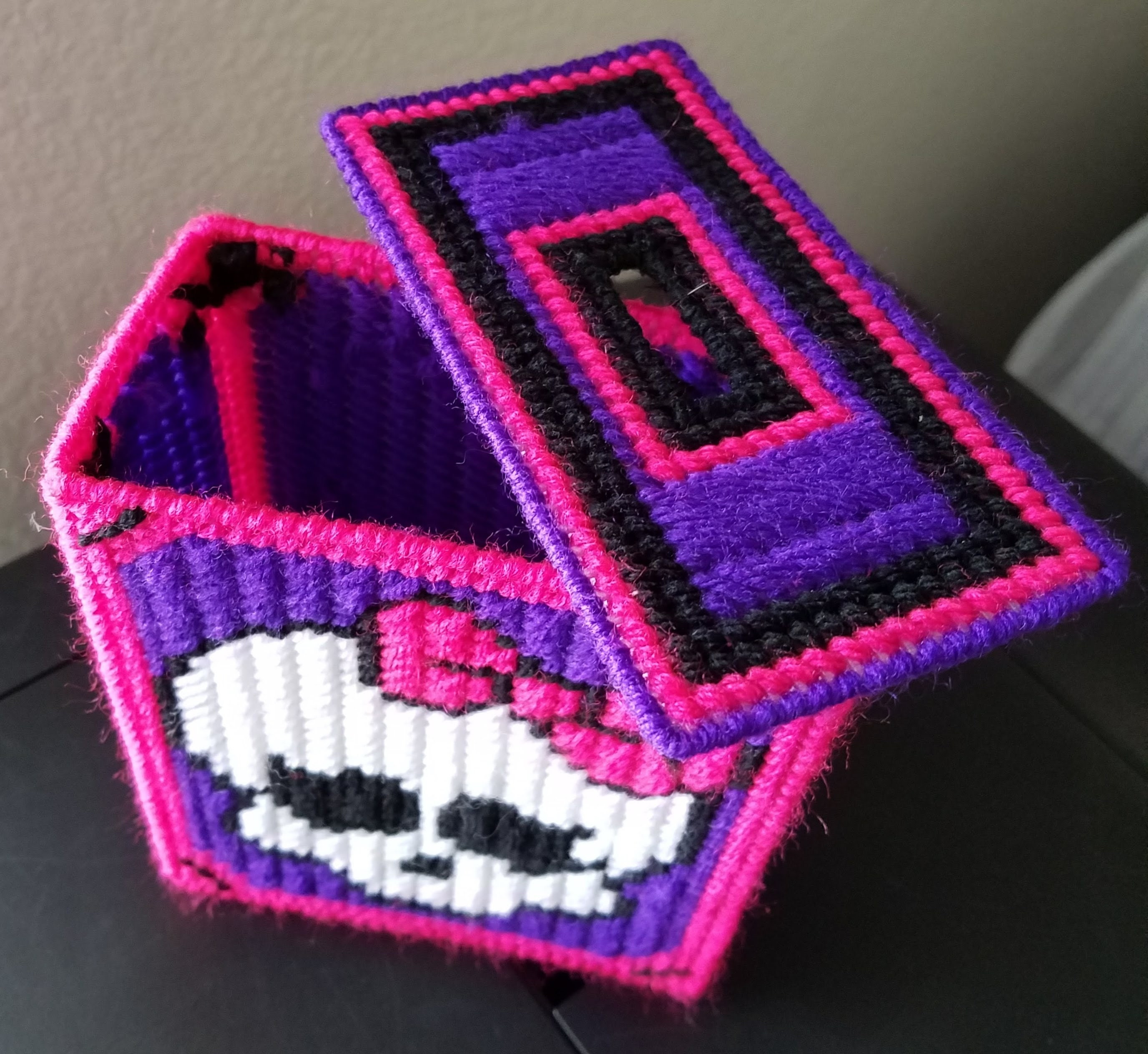 Purple Pink Skull Coin Bank – Girls Room Decor – Cute Goth Change ...