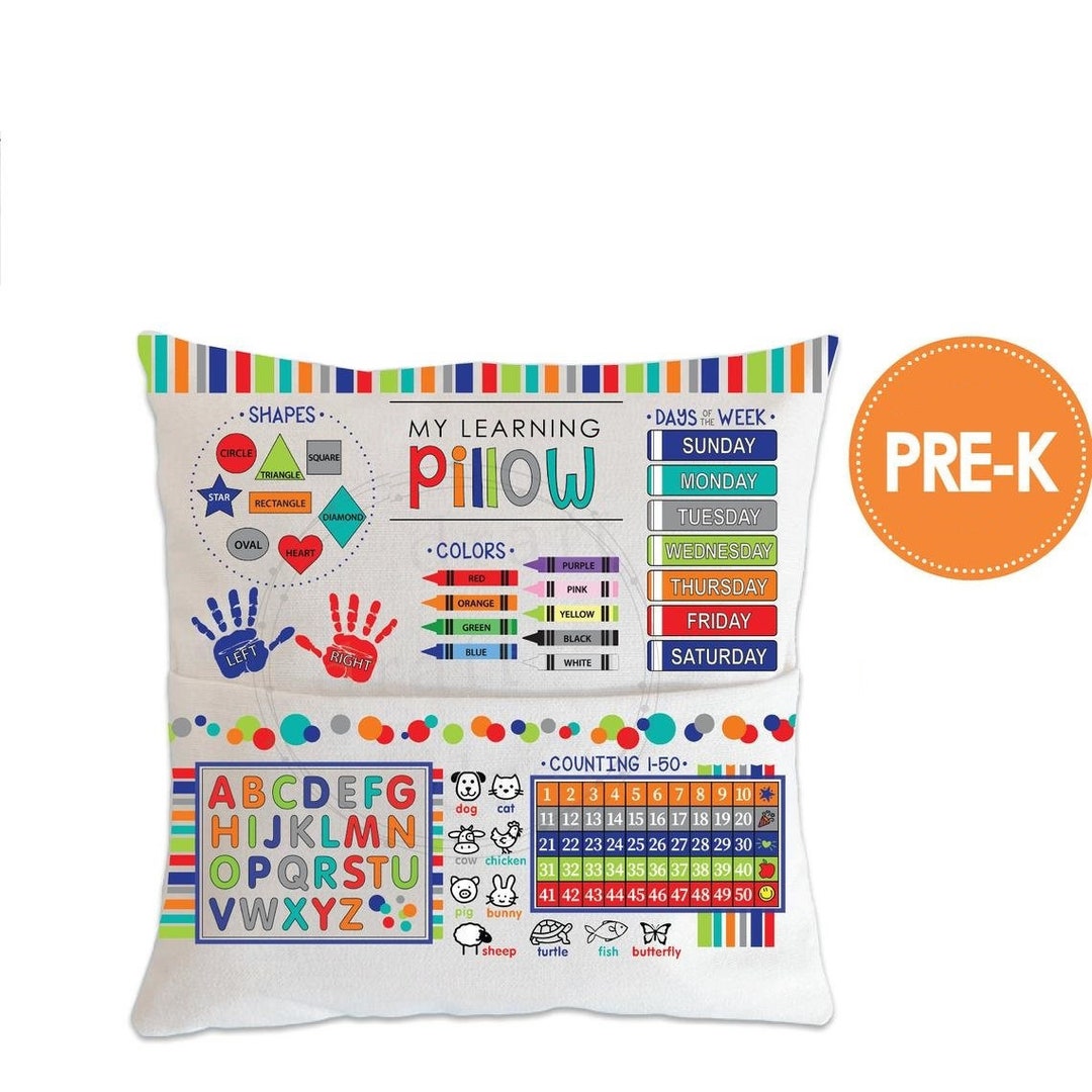 Learning Pillow - Prek - Grade 3 Option - Etsy