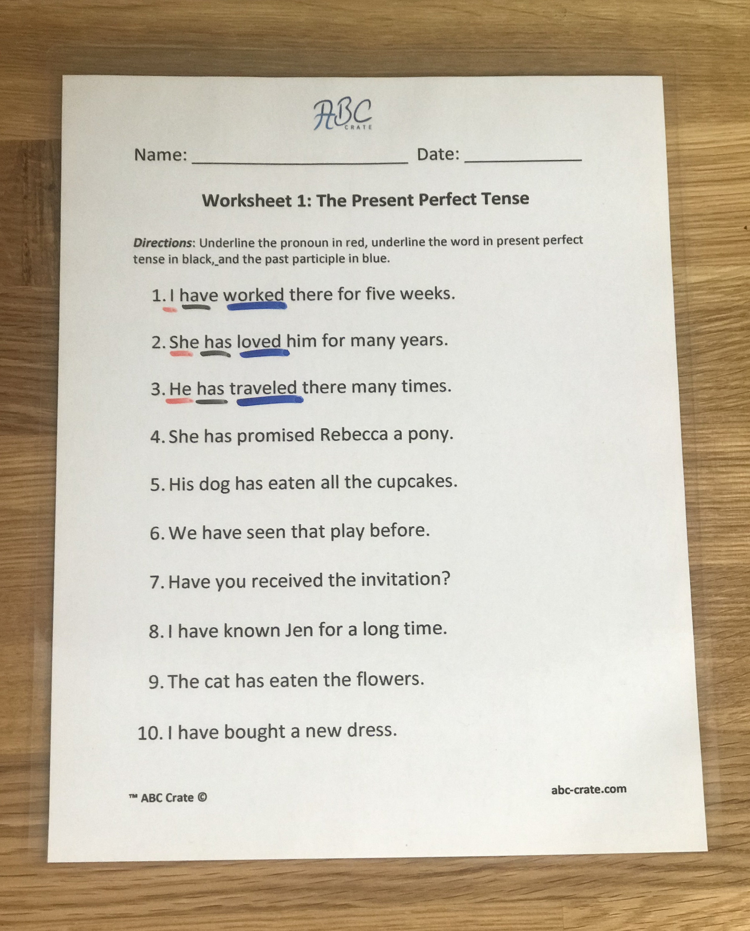 Advanced Grammar Kit 2: Verb Tenses Kit - Etsy