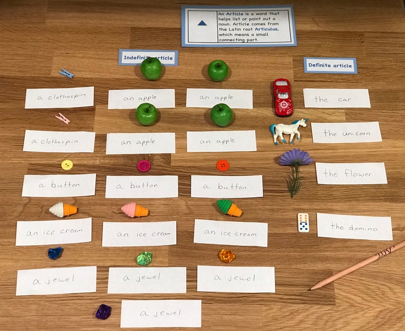 Grammar Kit 1: the Noun Family Kit - Etsy